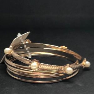 Boutique | Jewelry | Trendy Stack Of Gold Tone Indian Bangle Bracelets ...